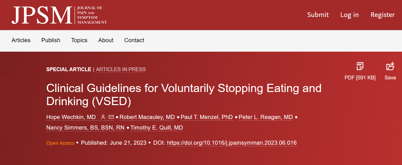 VSED Resources Northwest – Advocating for Voluntarily Stopping Eating ...